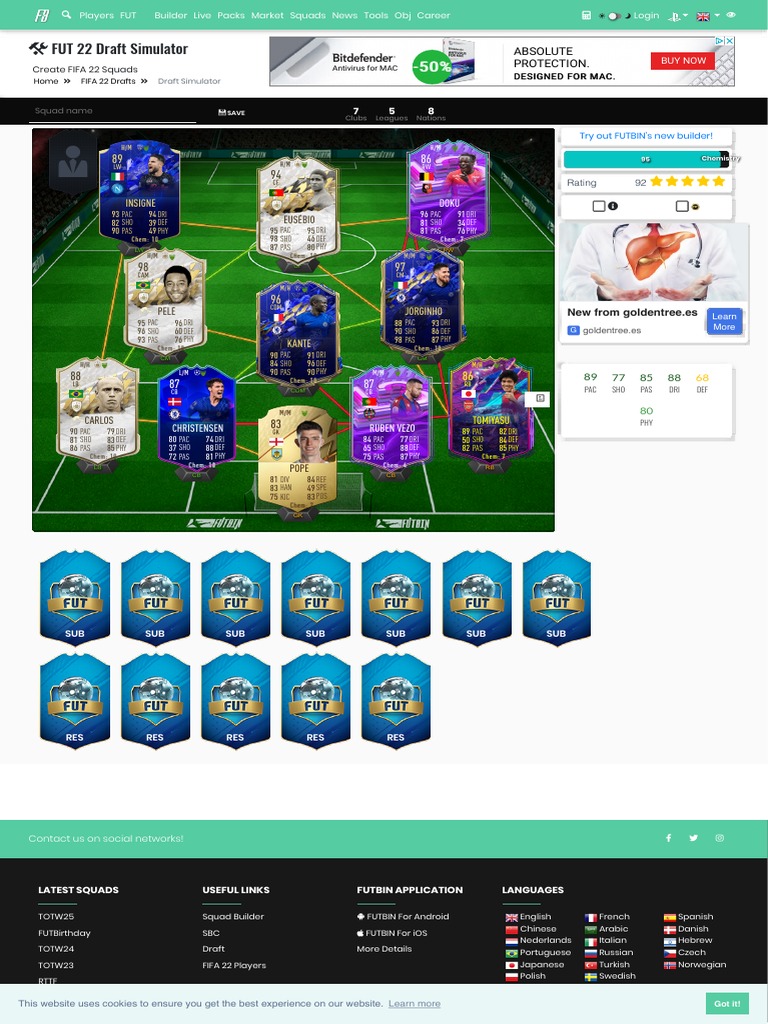 FIFA 22 Draft Simulator FUTBIN 10 | PDF | Linguistics