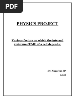 1 To Study Various Factors On Which The Internal resistanceEMF of A ...