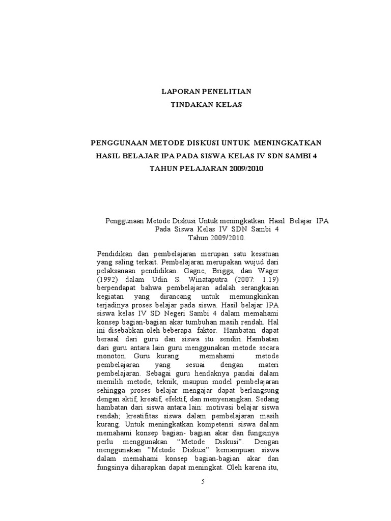 Contoh Laporan PTK - Tugas 3 | PDF Contoh Laporan PTK - Tugas 3 | PDF