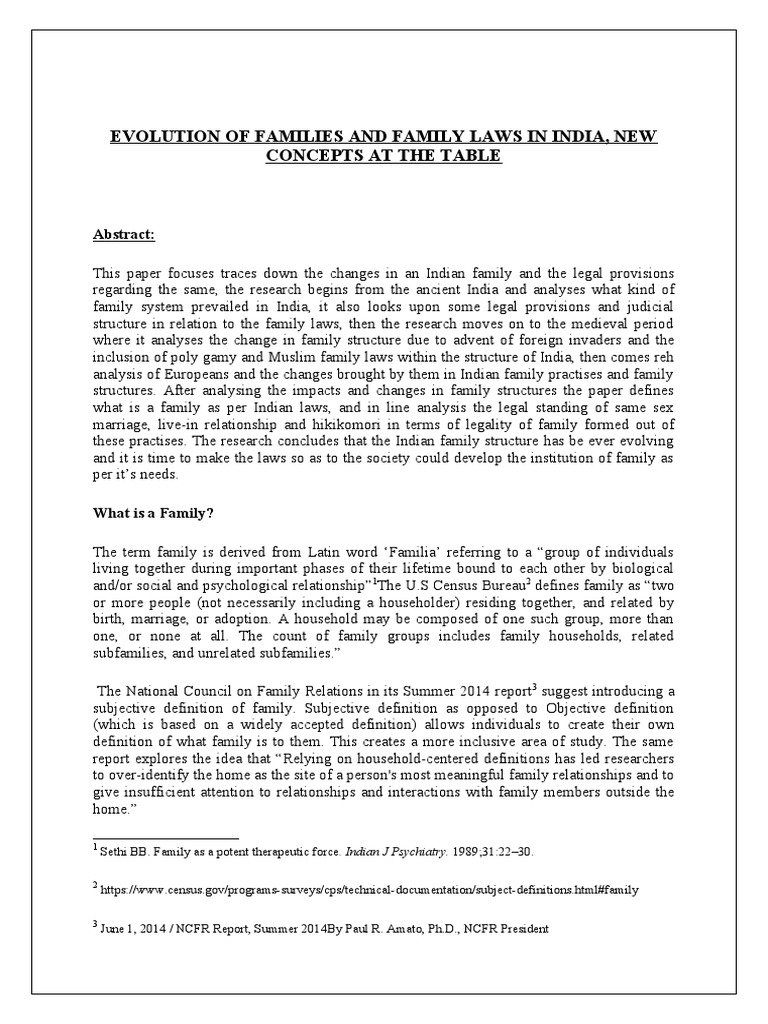 Changing Family Structure in India | PDF | Family | Marriage