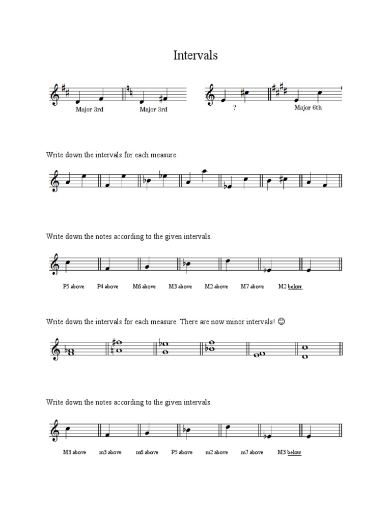 Music Intervals and Note Identification | PDF
