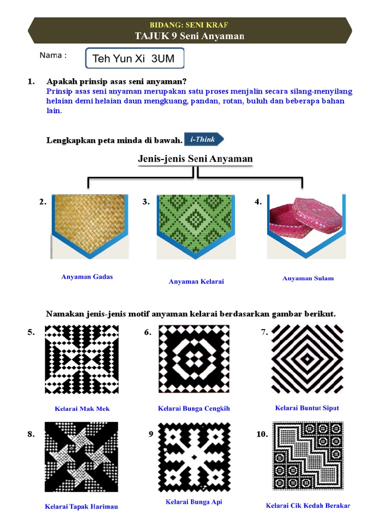 Tajuk 09 Seni Anyaman | PDF