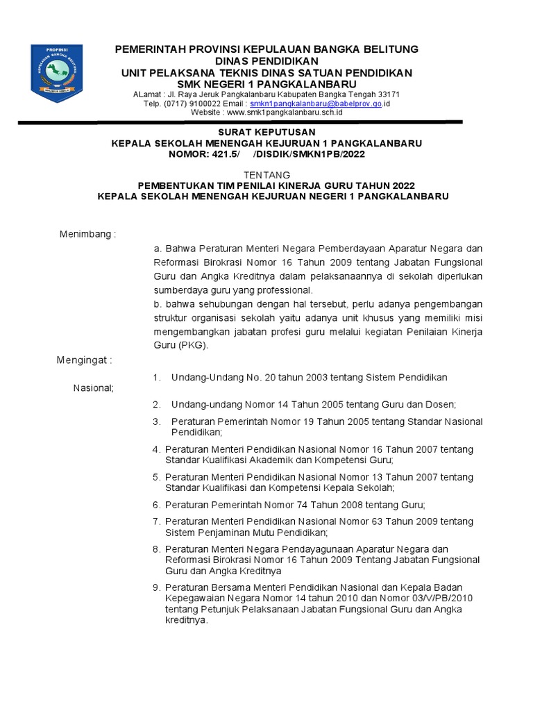 SK Tim PKG 2022 | PDF