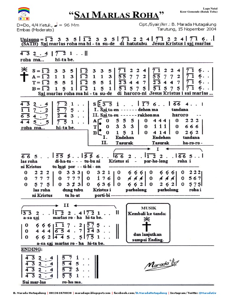 Lagu Koor Natal Sai Marlas Roha-1 | PDF