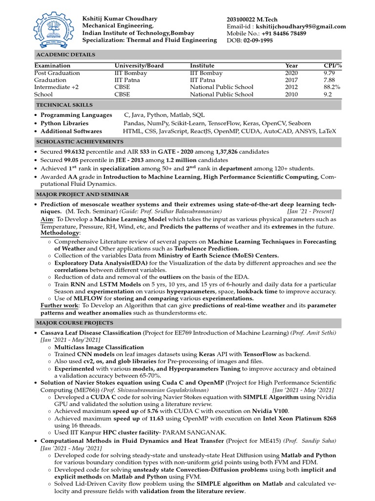 Kshitij Resume | Download Free PDF | Statistical Classification | Machine Learning