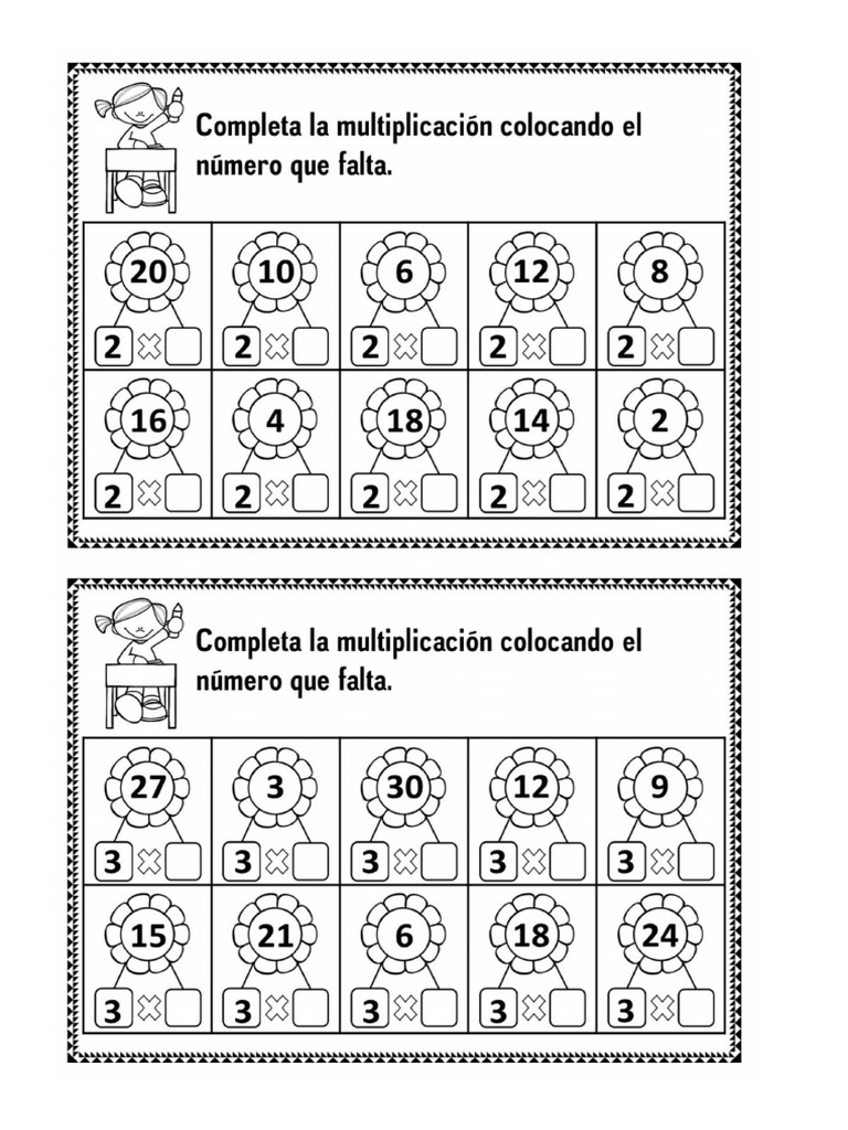 Tablas Del 2 Al 5 | PDF