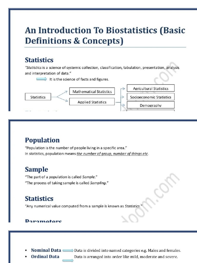 Biostatistics Introduction Pdf