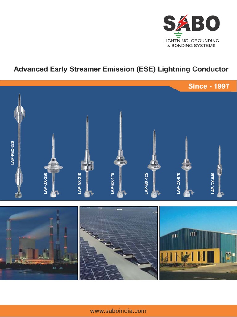 Lap BX 125 Ese Lightning Arrester | PDF | Lightning | Photovoltaic System