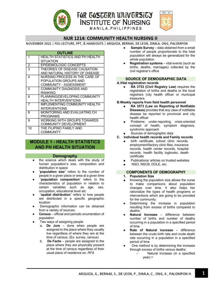CHN 2 | PDF | Epidemiology | Health Sciences