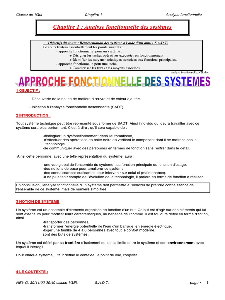 Analyse Fonctionnelle - V2k | PDF