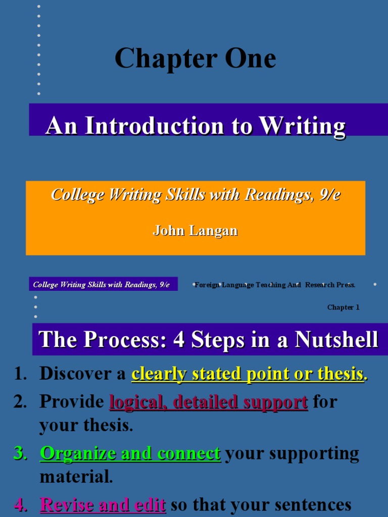Chapter 1 An Introduction To Writing | PDF