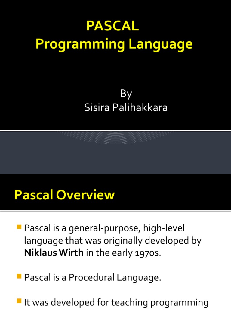 PASCAL - GR 11 | PDF