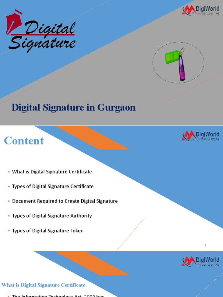Digital Signature in Gurgaon | PDF