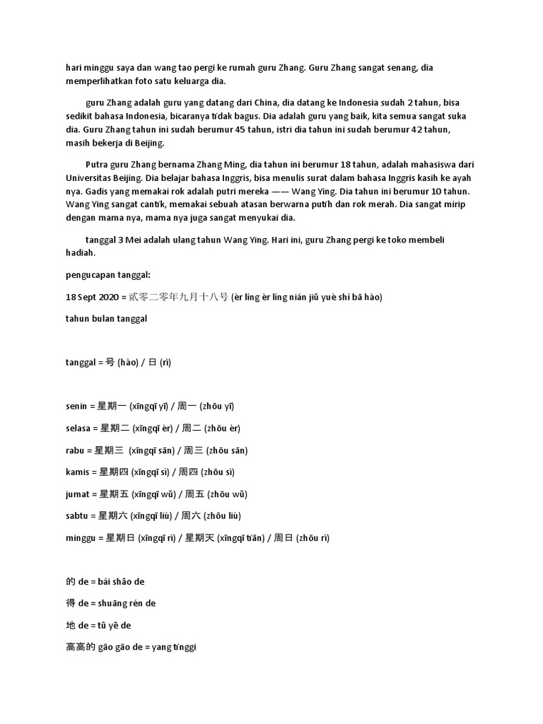 Catatan Mandarin | PDF | Karier & Perkembangan | Seni & Disiplin Bahasa