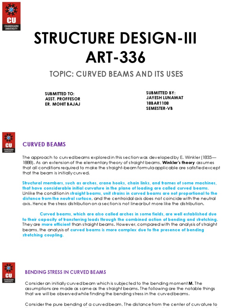 Curved Beam Design and Applications | PDF