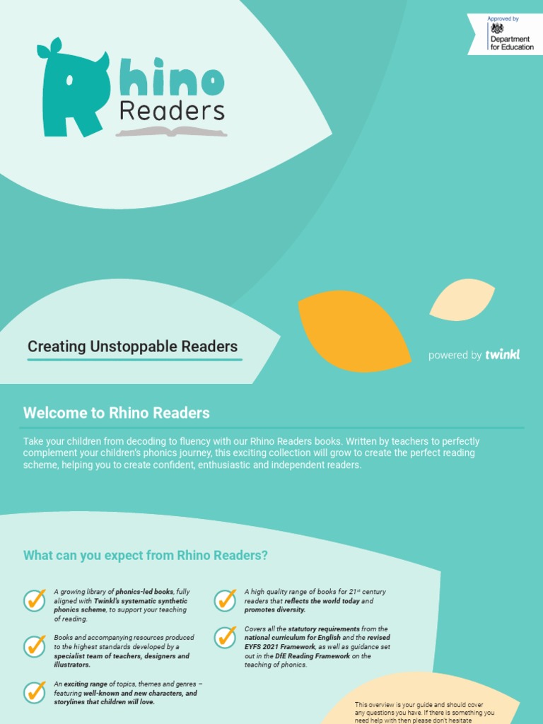 Rhino Readers Product Guide | PDF | Phonics | Linguistics