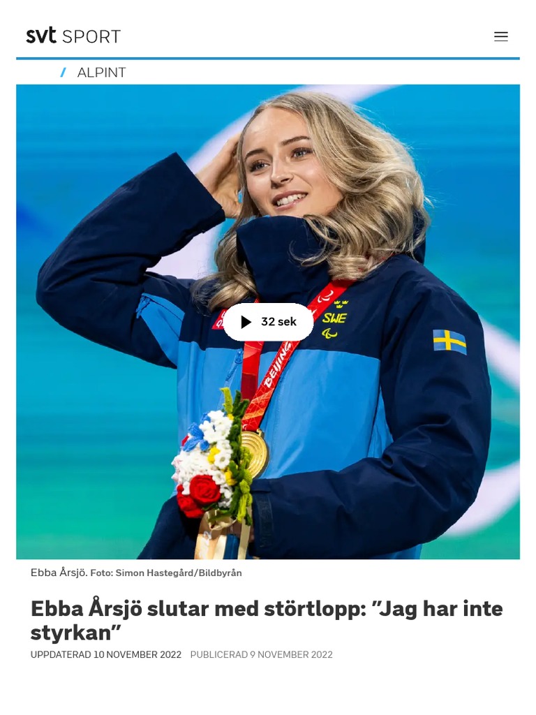 Ebba Årsjö Slutar Med Störtlopp: "Jag Har Inte Styrkan" - SVT Sport | PDF