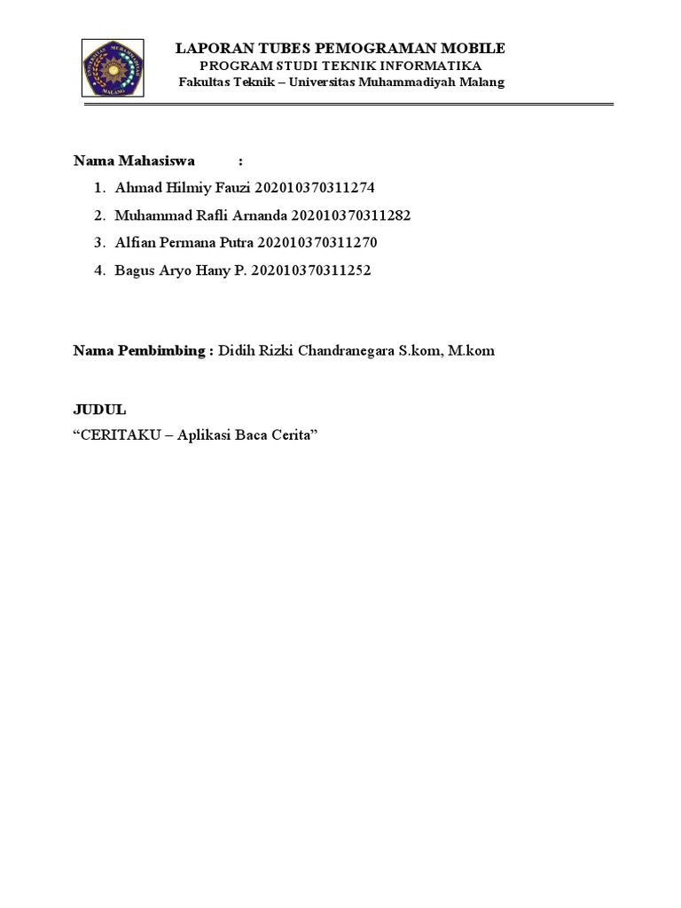 Laporan Mobile v1 | PDF