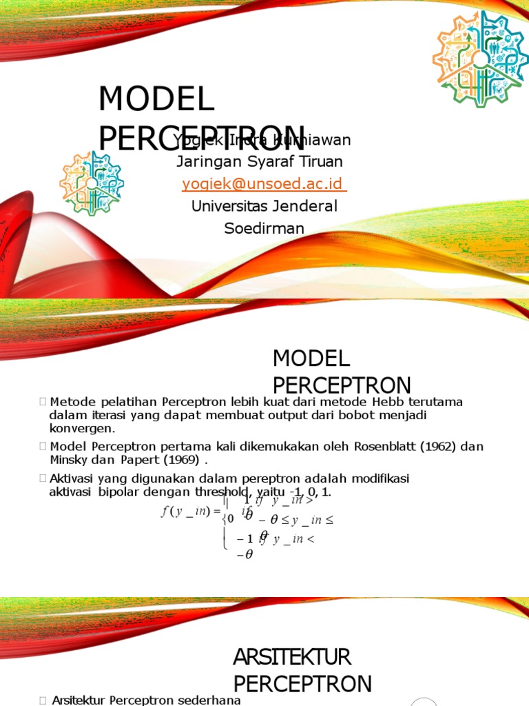 6-Model Perceptron - Yogiek Indra Kurniawan | PDF