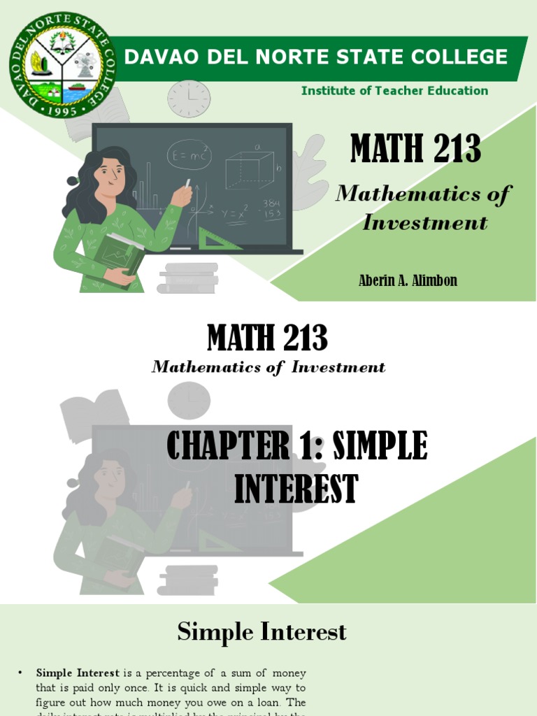 CHAPTER 1 - Simple Interest | Download Free PDF | Interest | Present Value