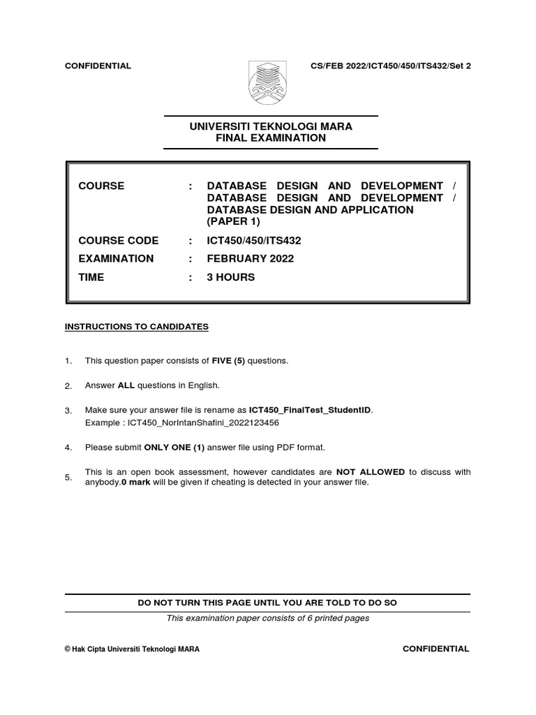 ICT450 | PDF | Databases | Relational Database