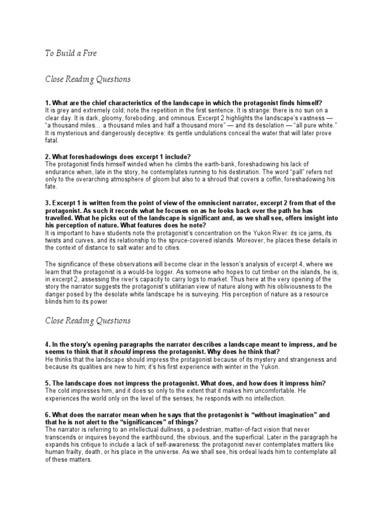 To Build A Fire | PDF