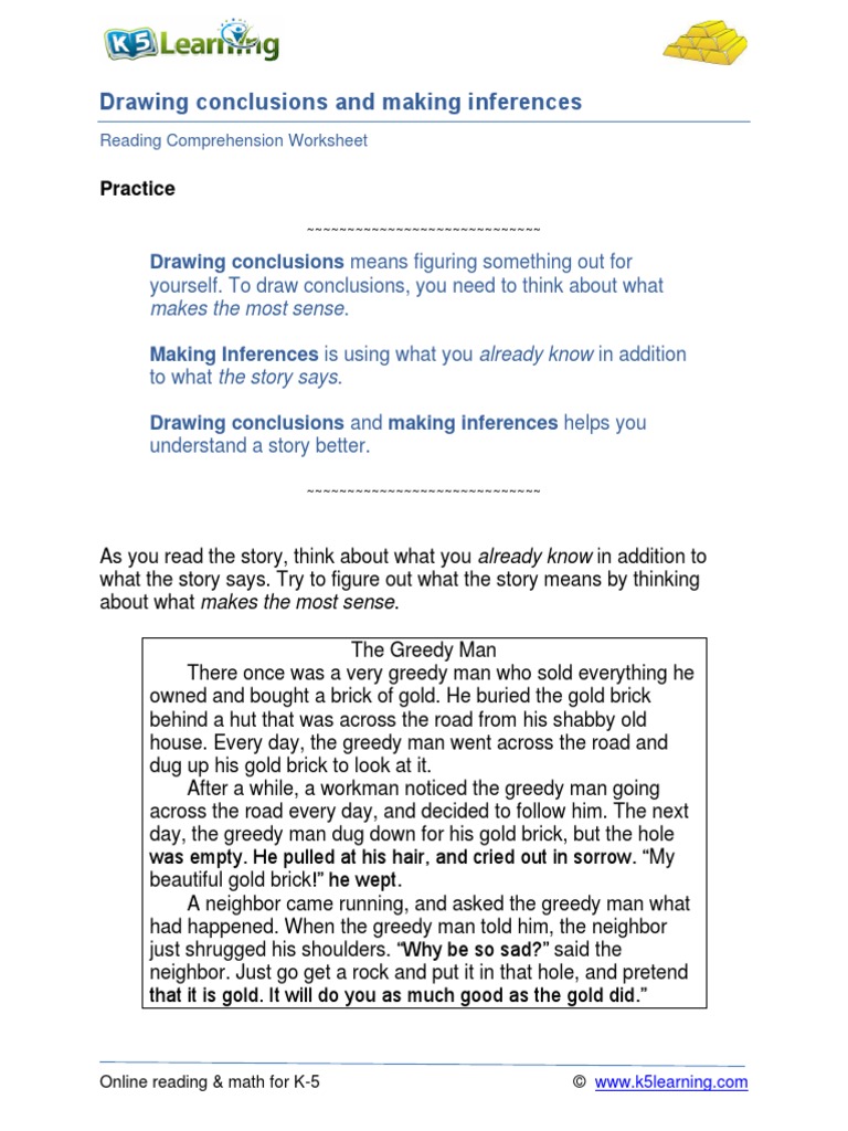 Grade 4 Conclusions Inferences A | PDF | Inference