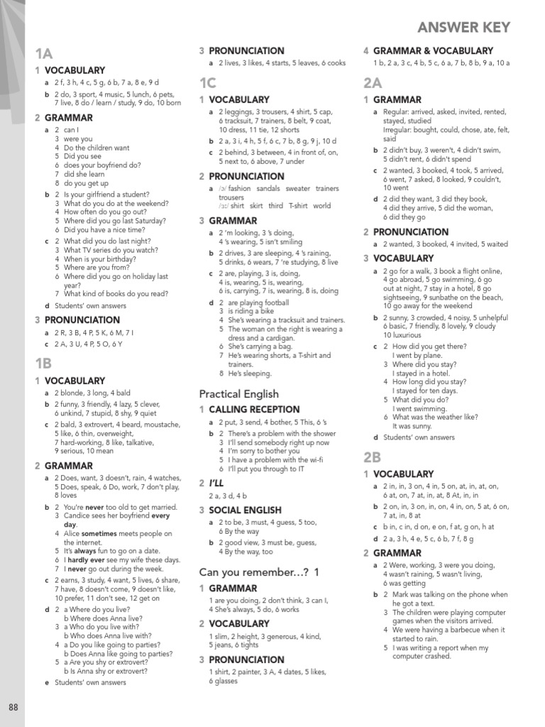 A2-B1 Unit1 WB | PDF
