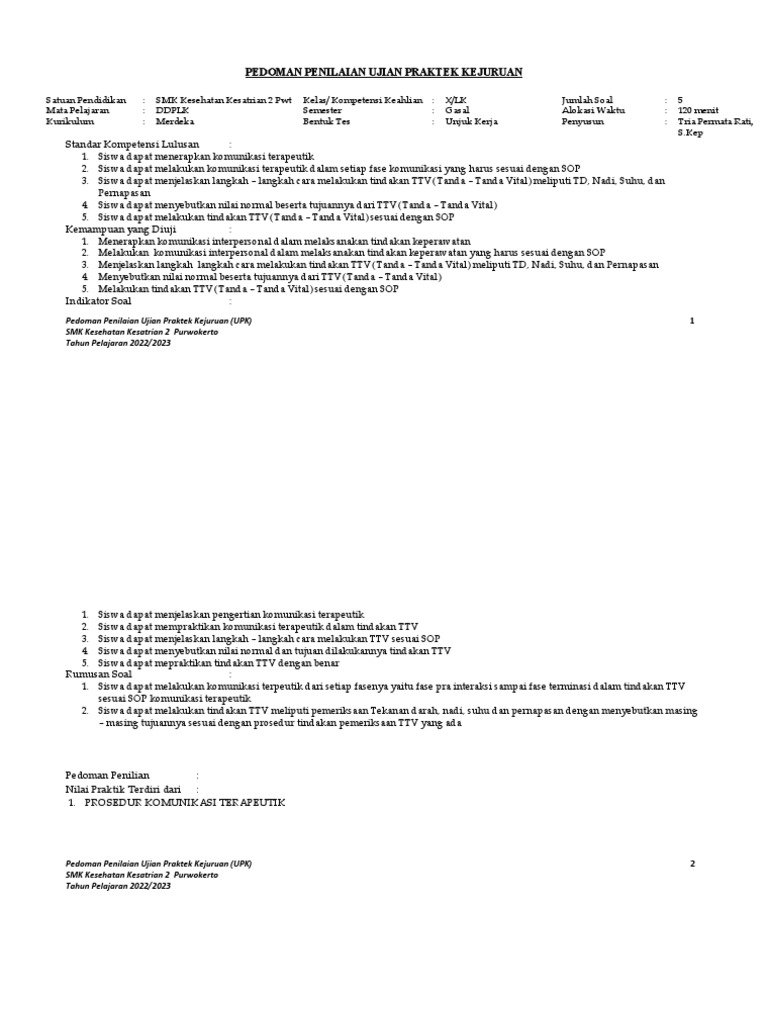 Pedoman Penilaian | PDF | Karier & Perkembangan