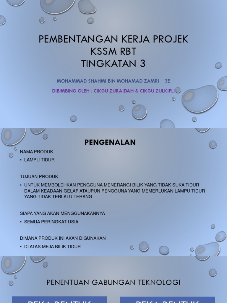 Pembentangan Kerja Projek KSSM RBT (Shahmi 3e) | PDF