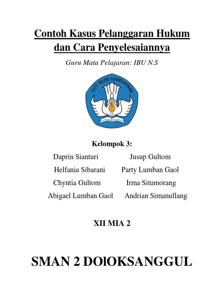 Contoh Kasus Pelanggaran Hukum Dan Cara Penyelesaiannya | PDF