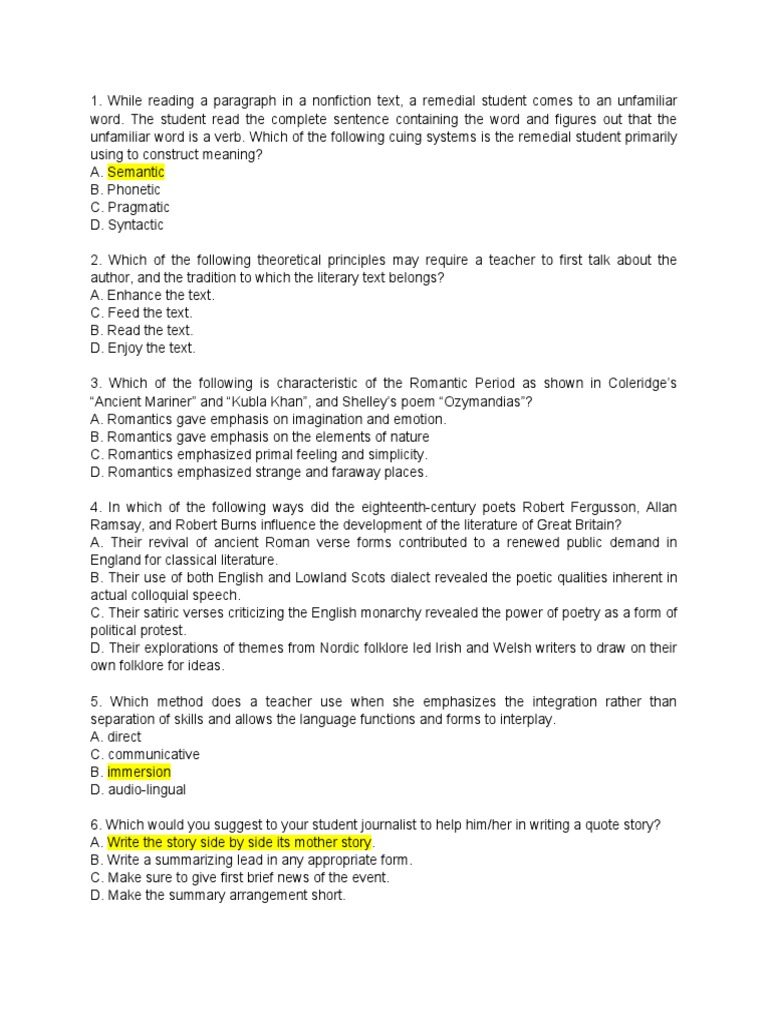 1 | PDF | Verb | Educational Assessment