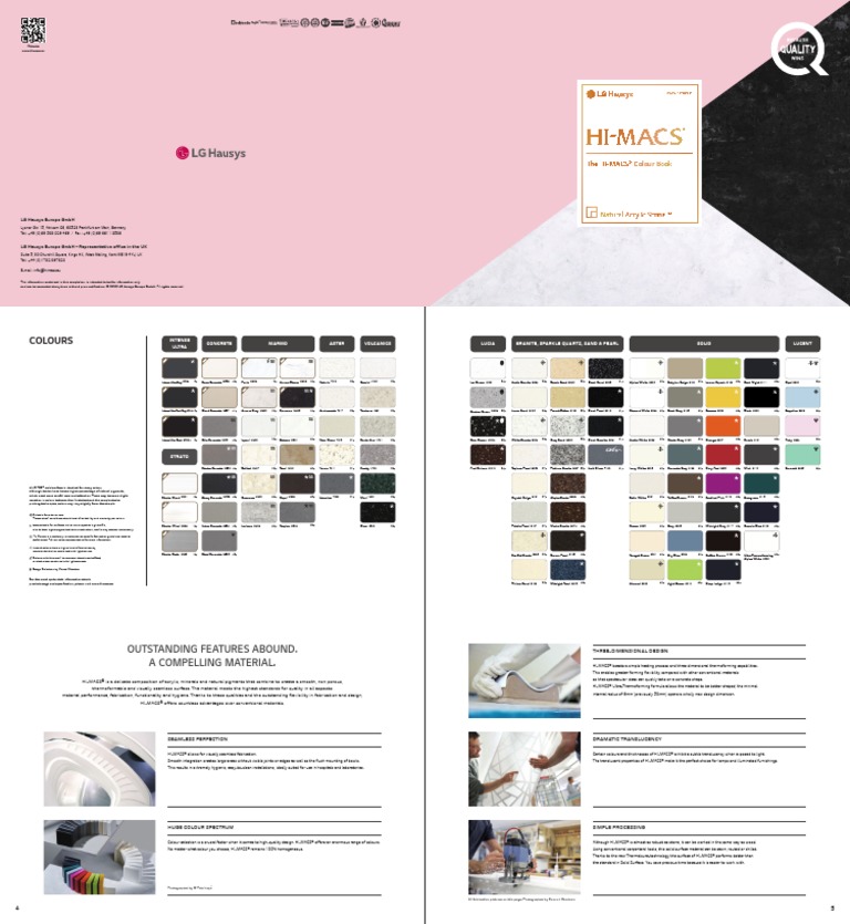 Colores Hi-Macs 2020 Colour Book DP | PDF | Materials
