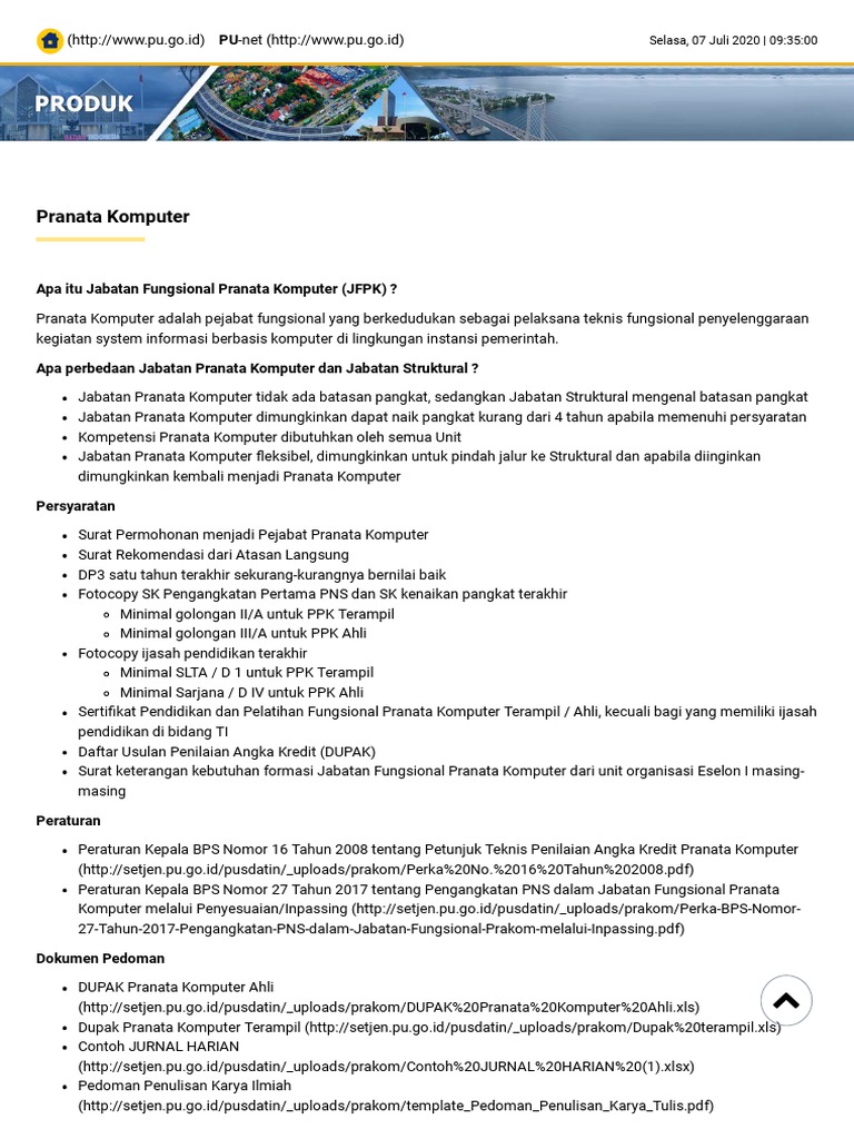 Jabatan Fungsional Pranata Komputer | PDF | Komputer