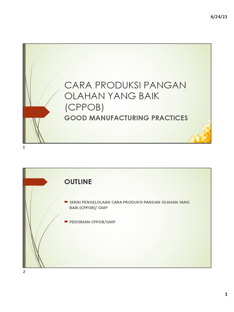 Panduan CPPOB untuk Industri Pangan | PDF | Griya & Taman