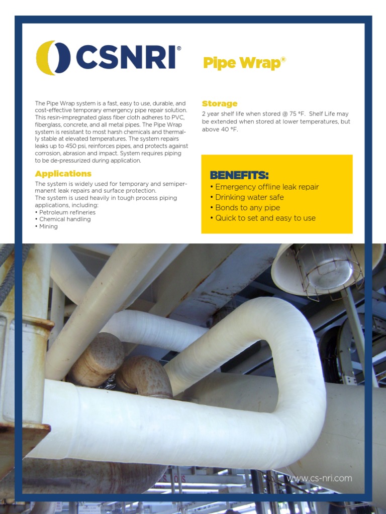 CSNRI PS PipeWrap EN 25feb20 | PDF | Pipe (Fluid Conveyance) | Fiberglass