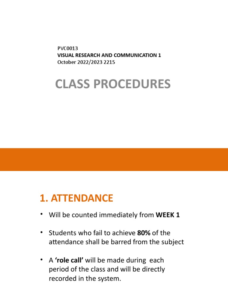 Class Procedures 2215 02 | PDF