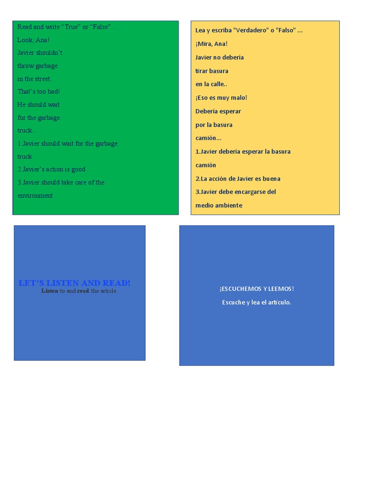 Ingles 9 Act 1 | PDF