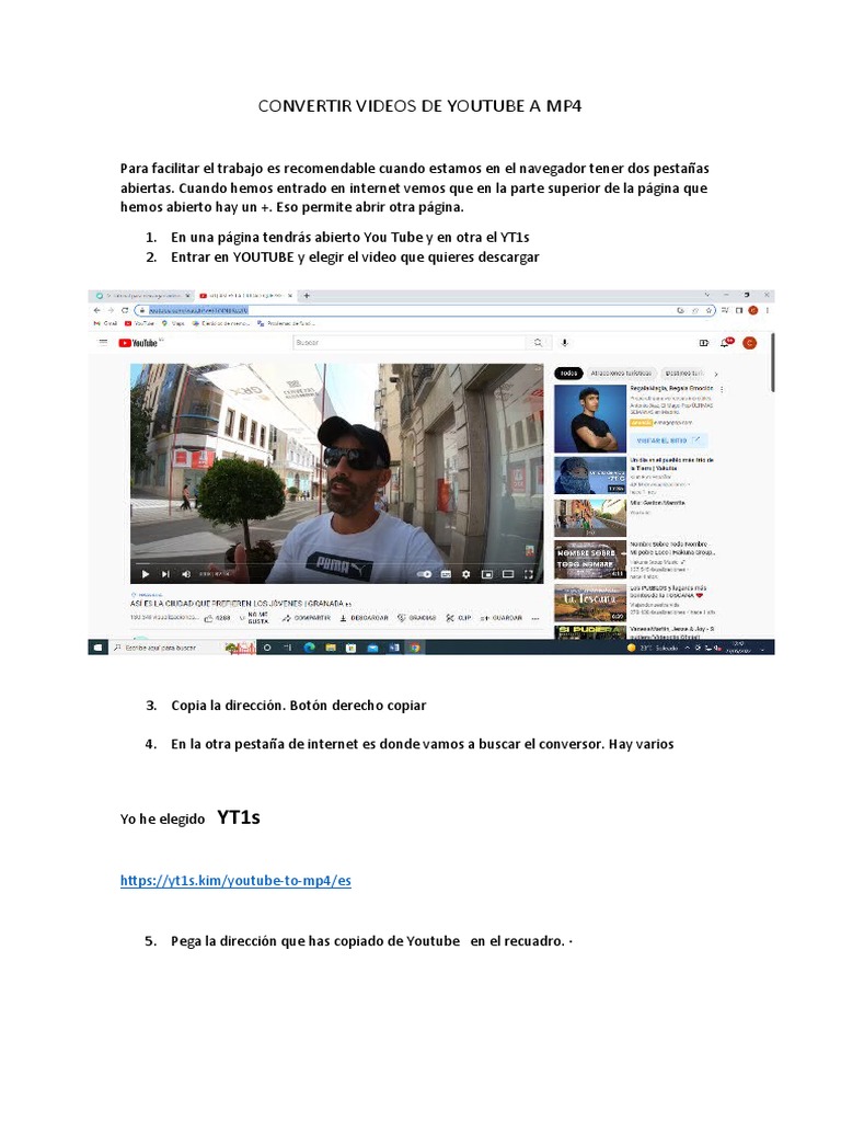 Convertir Videos de Youtube A MP4 | PDF