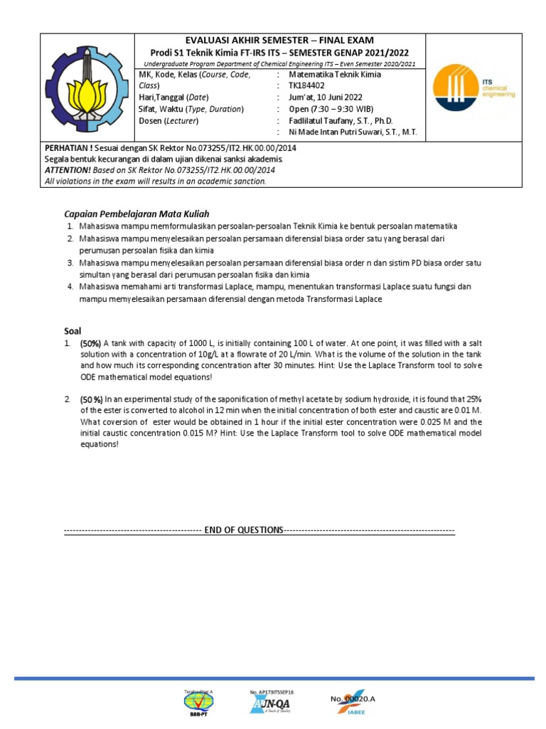 EAS MTK Genap 2021-2022 | PDF