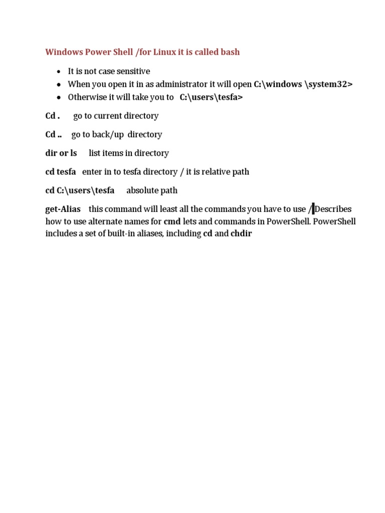 Windows Power Shell | PDF