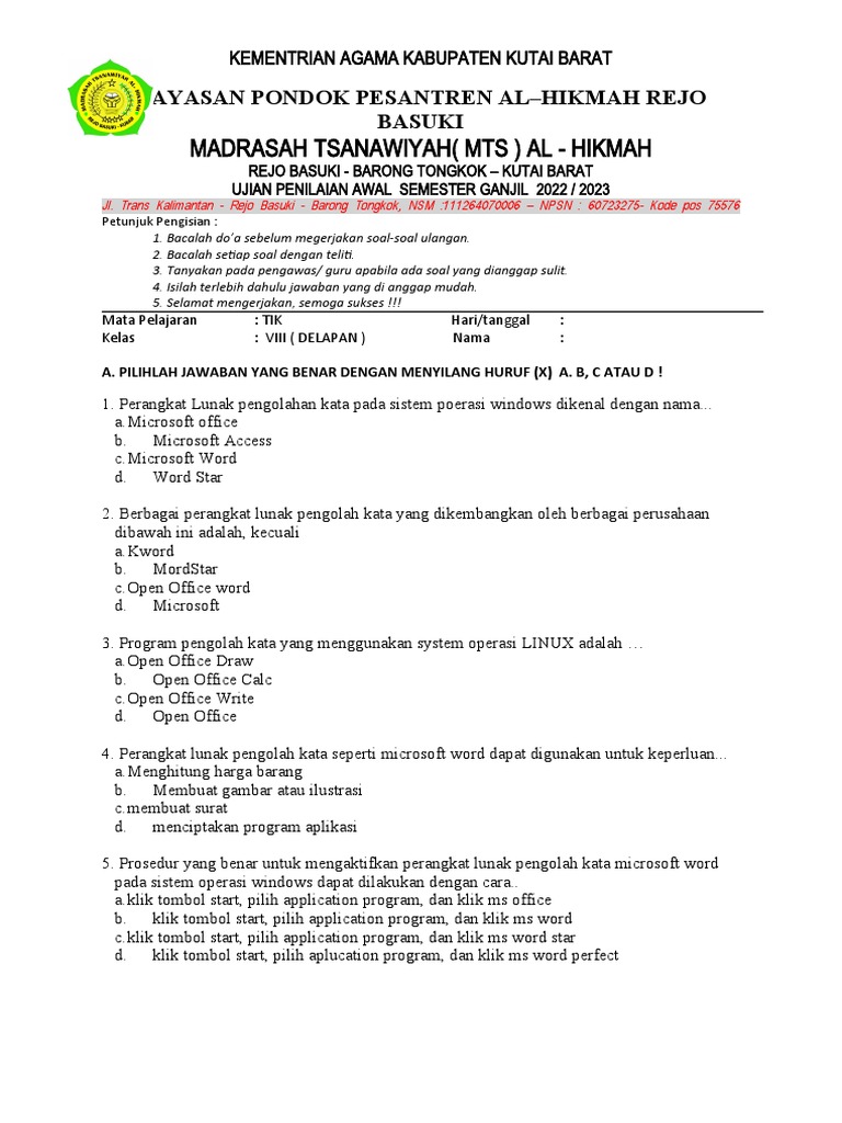 TIK Kelas 8 FIX | PDF