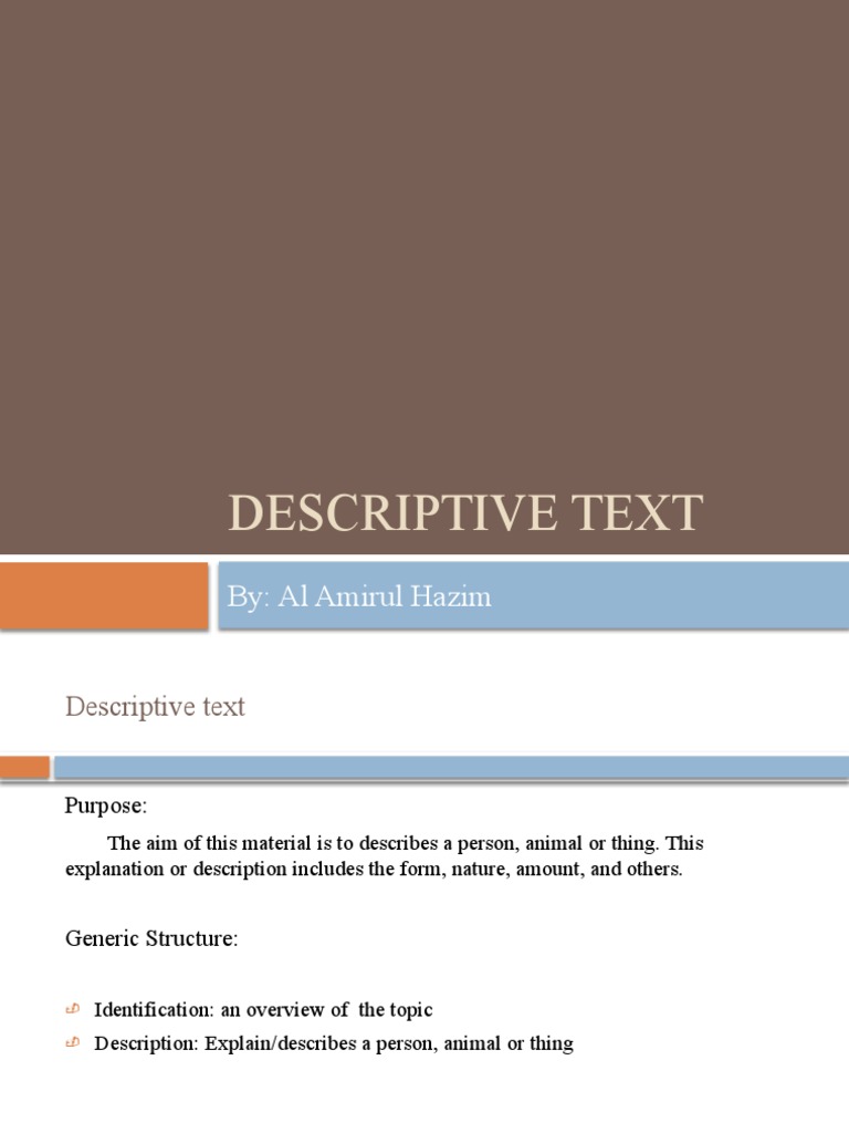 Descriptive Text | PDF