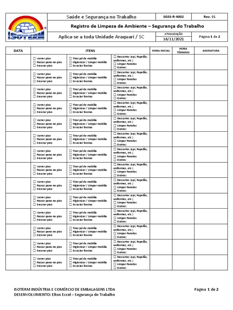 Sgss-r-4002 - Segurança Do Trabalho | PDF | Ciências da Saúde