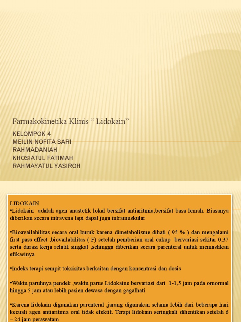 KLMPK 4 Lidokain | PDF | Kesehatan Holistik | Sains & Matematika