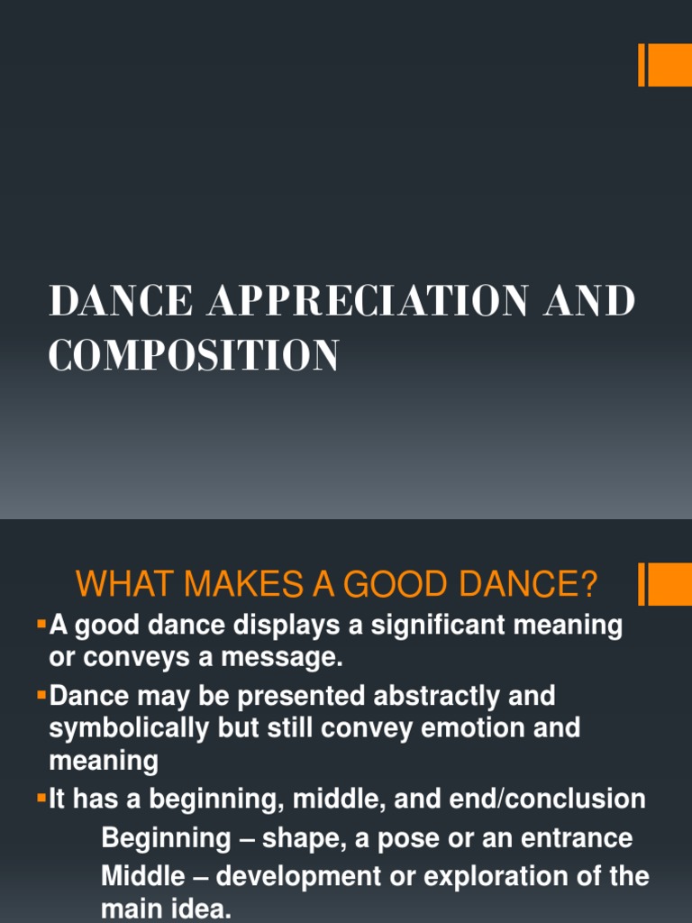 Dance Appreciation and Composition | PDF | Dances