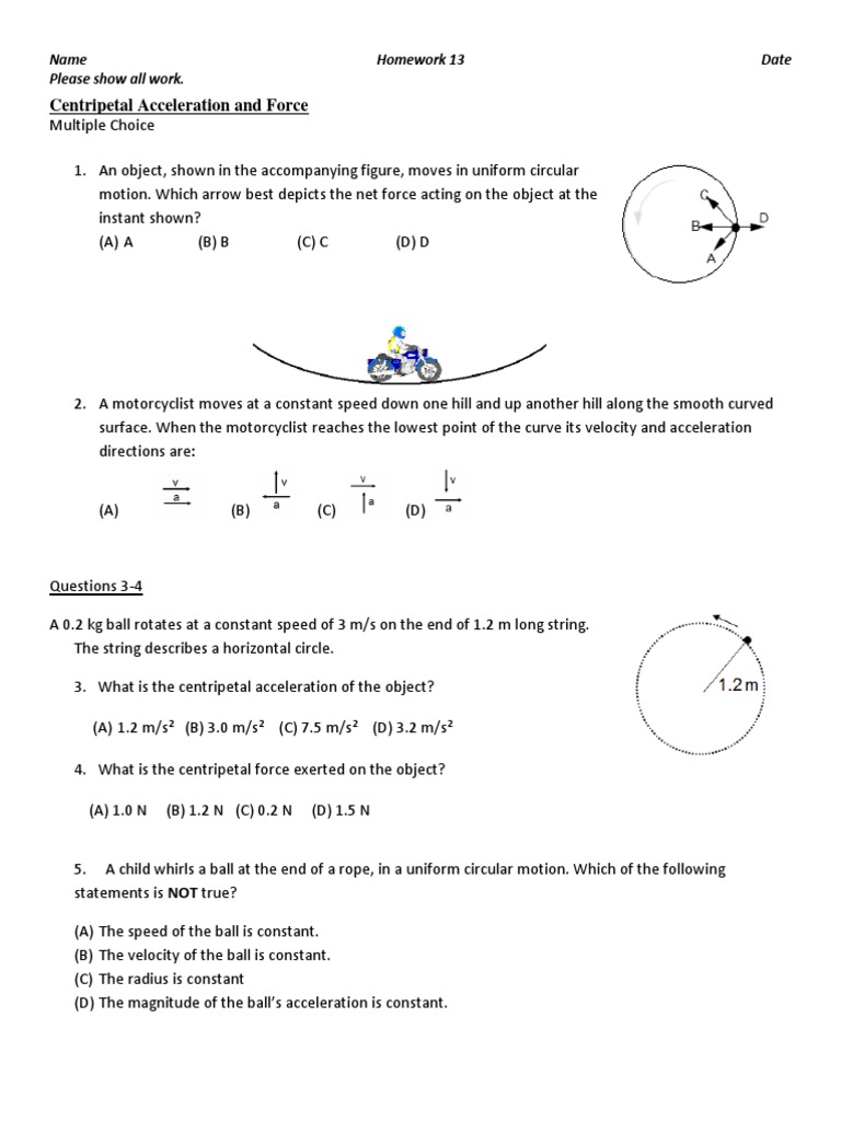 HW Worksheet 13 | PDF