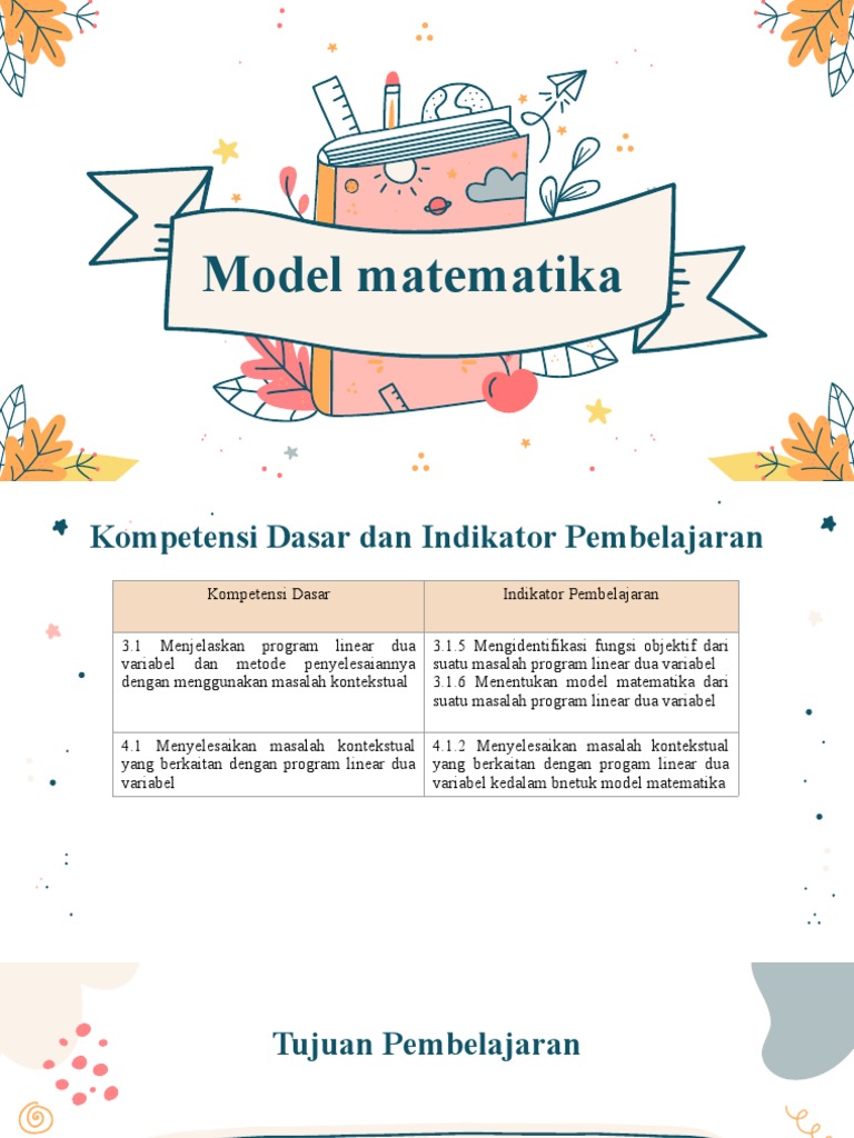 Program Linear Model Matematika 2 | PDF | Metode & Bahan Ajar