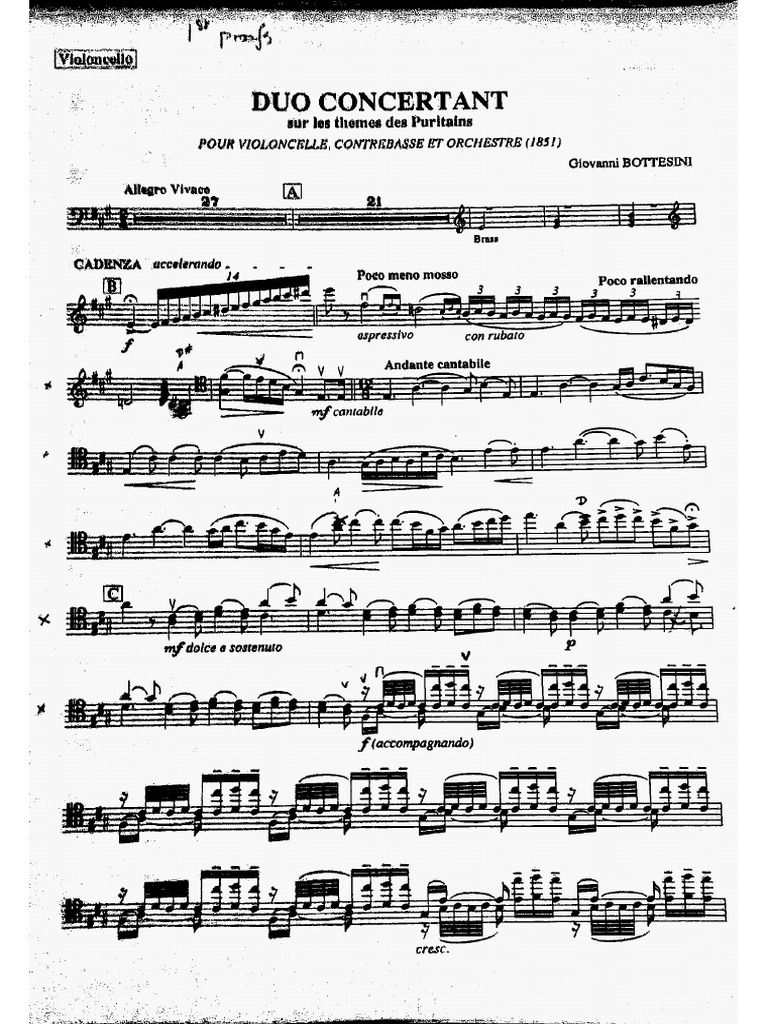 Duo Concertante IL PURITANI - Vc. | PDF