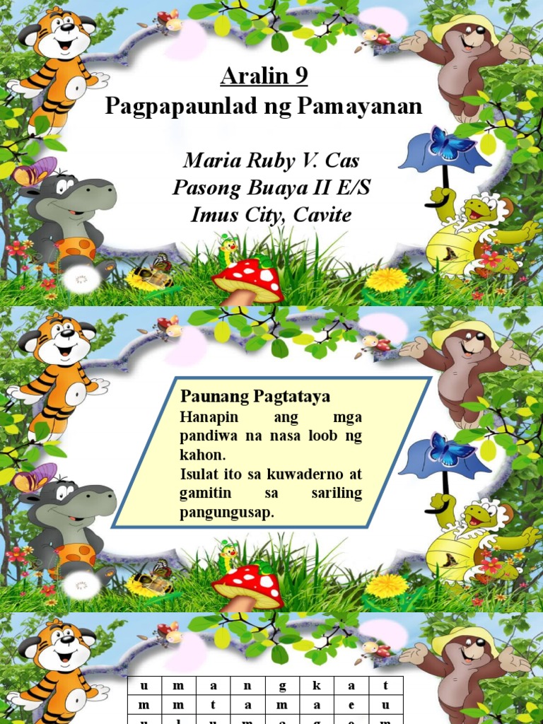 Aralin 9-Ang Hardinerong Tipaklong - Ruby - Devera | PDF